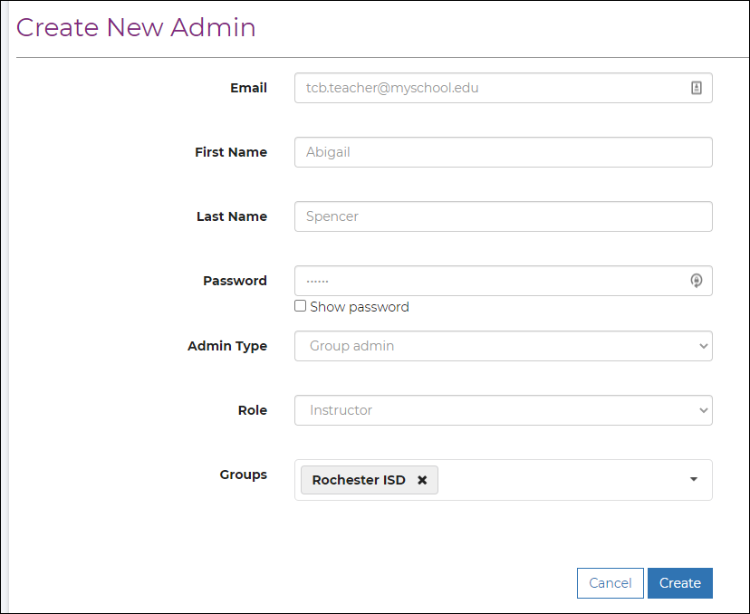 Create Admin User Accounts – Texas CCRSM Help