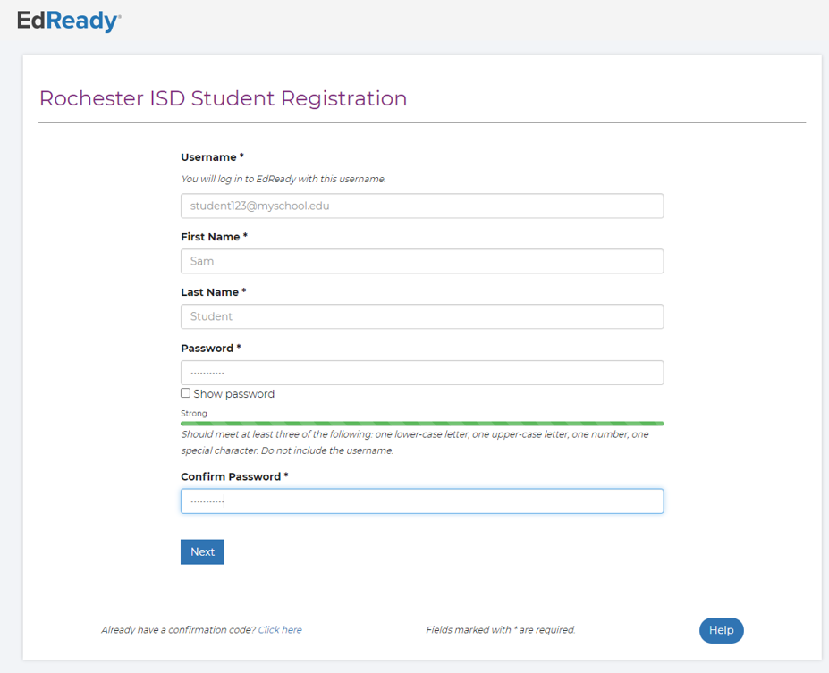Account Registration – Texas CCRSM Help